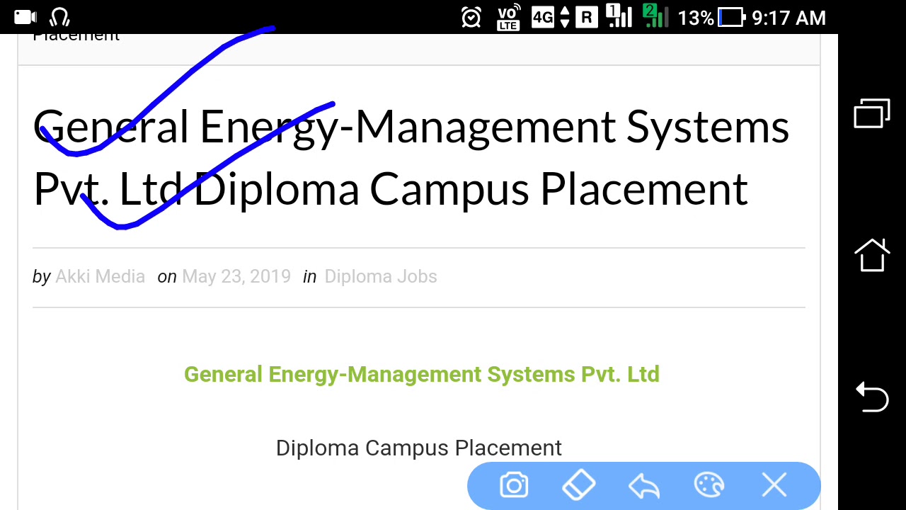 General Energy-Management Systems Pvt. Ltd Diploma Campus Placement ...
