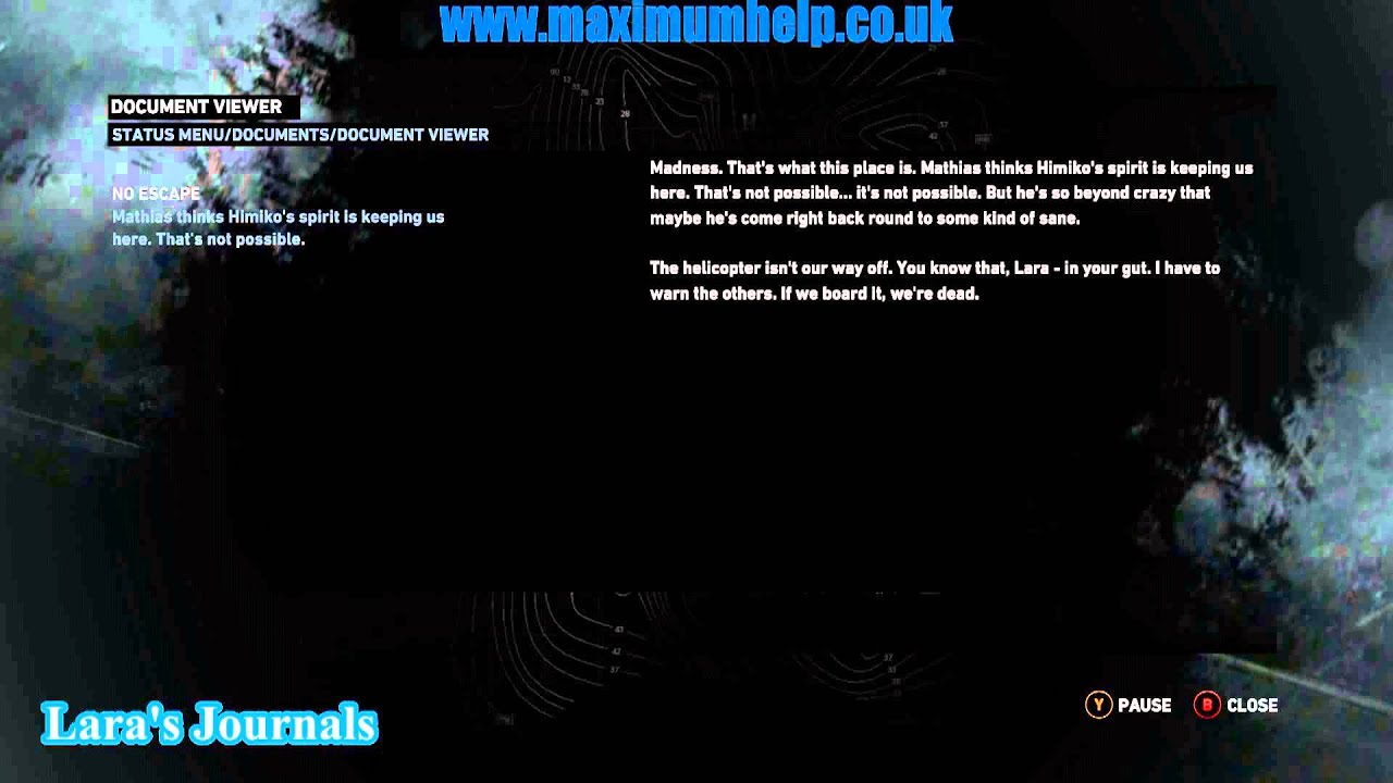 60 Lara's Journals Documents Audio Files Played Tomb Raider 2013 ...