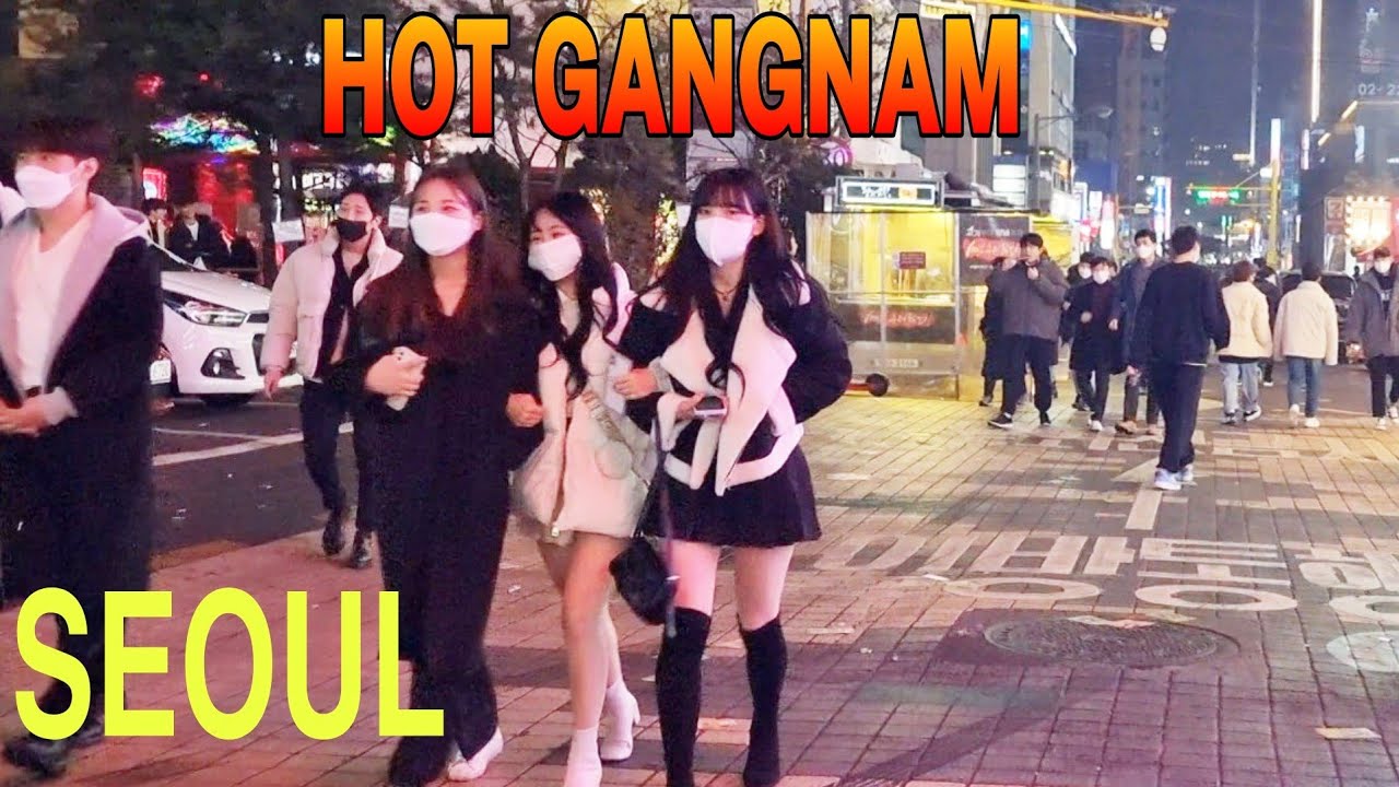 [4K] Seoul walk-hot gangnam club street is lively in winter seoul south ...