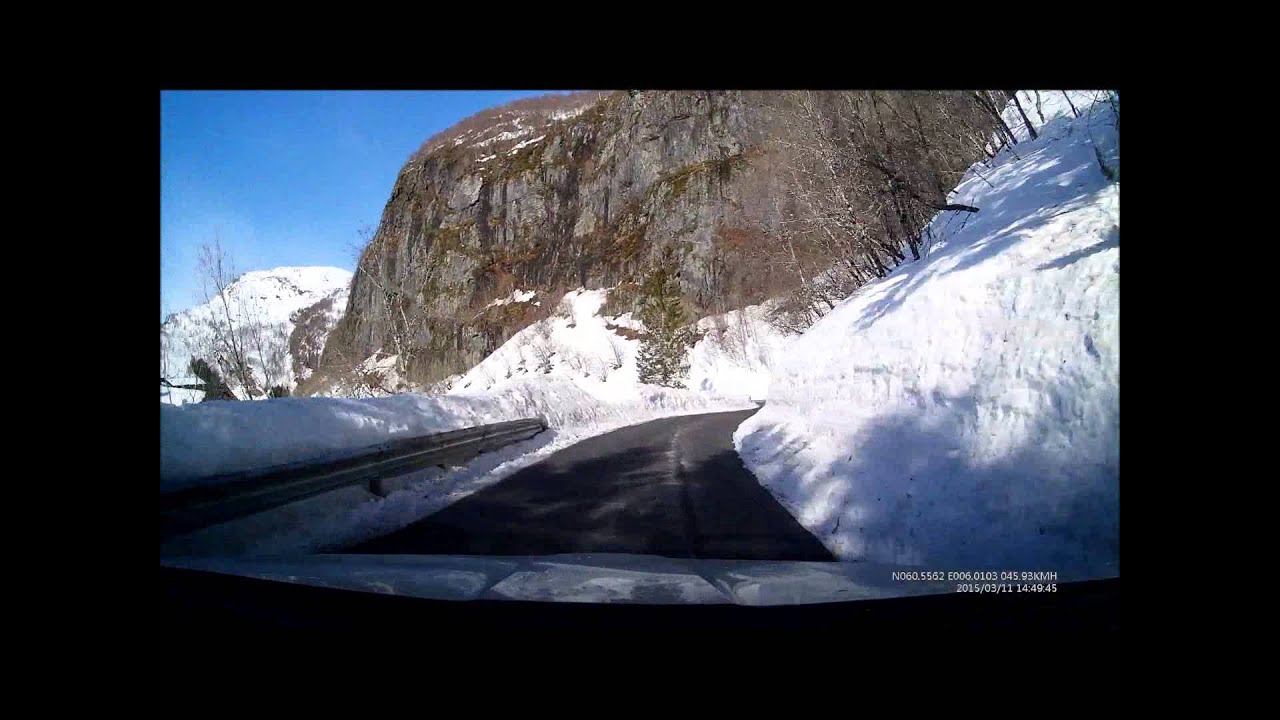 Dashcam Bulken, Voss to Dale , Driving in Norway 11. Mars 2015 - YouTube