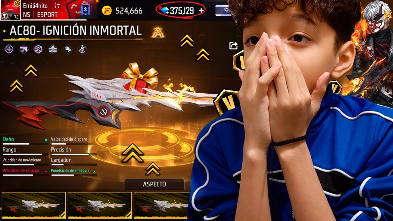 TE REGALO LA NUEVA AC80 EVOLUTIVA IGNICION INMORTAL de FREE FIRE ...