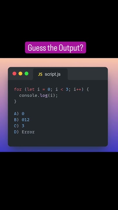 Guess The Output Comment Me Webdevelopment Programming Javascript Coding Html Css