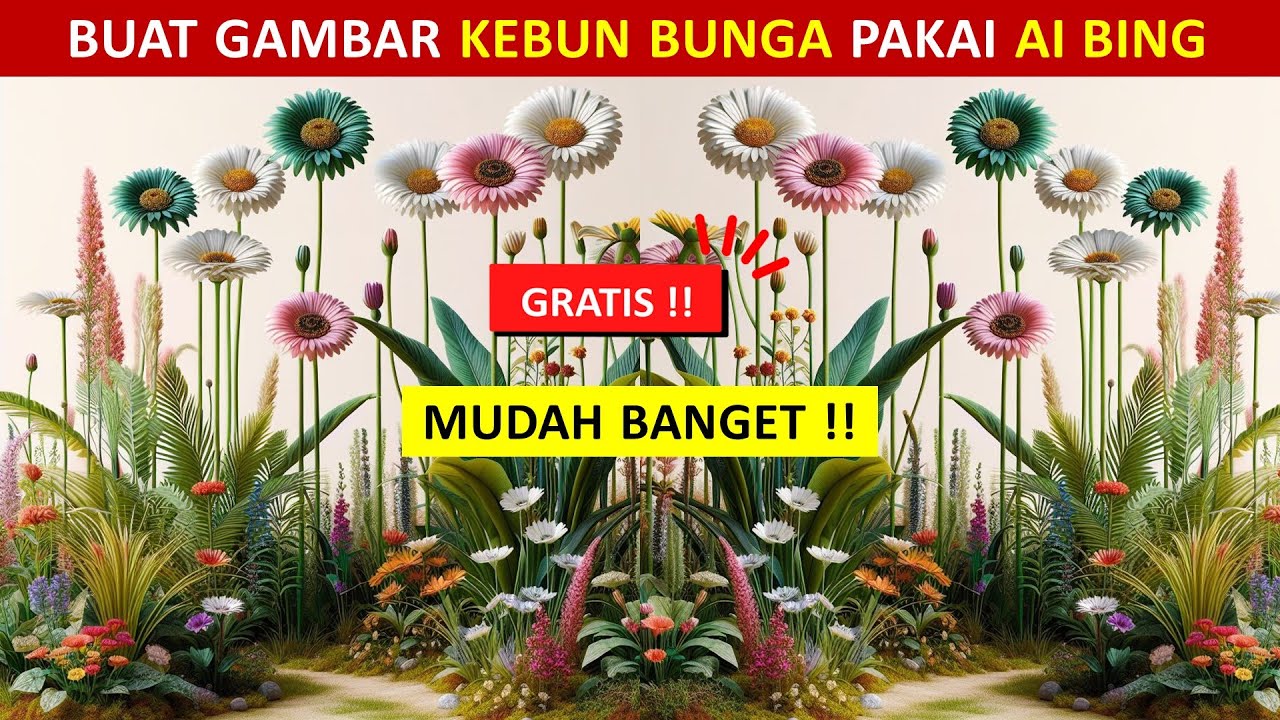 🔥MUDAH BANGET !! Cara Membuat Gambar Bunga dengan AI Bing Image Creator ...