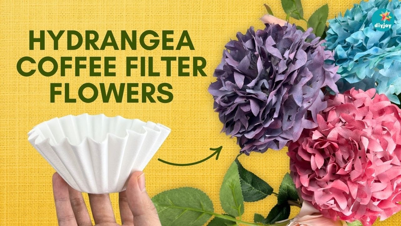Coffee Filter Flowers Easy Tutorial - Hydrangea DIY Flower Paper ...