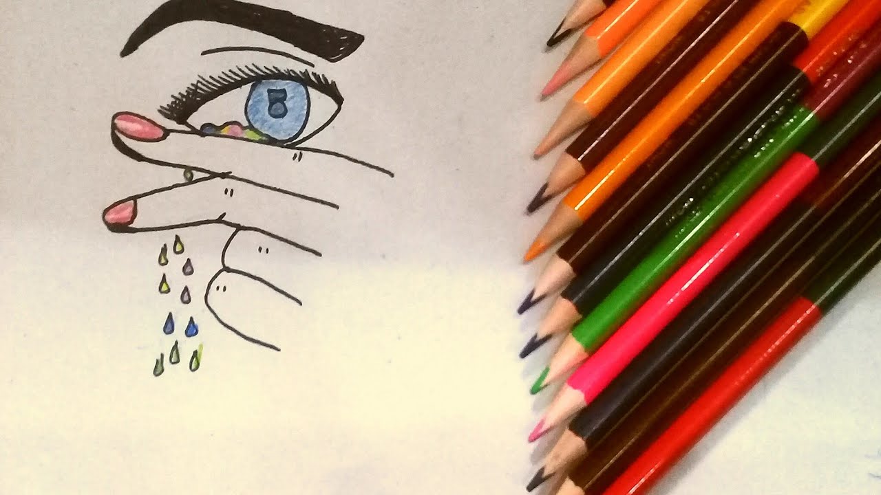 Hurt drawing with Rainbow theme - YouTube