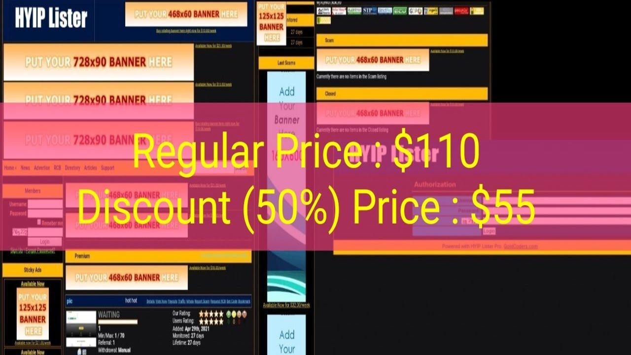 How to Buy Hyip Monitor Script Cheapest Price | Black Hyip Monitor ...