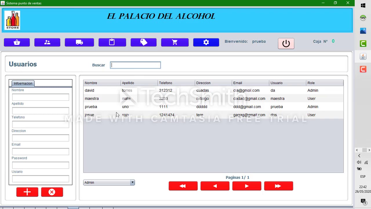 registro o modificar un usuario - YouTube