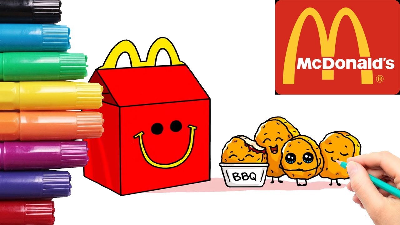 How to Draw McDonald's Happy Meal Easy | Cute Food - YouTube