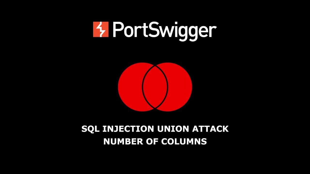 Portswigger - SQLi Union Attack (Number of Columns) - YouTube