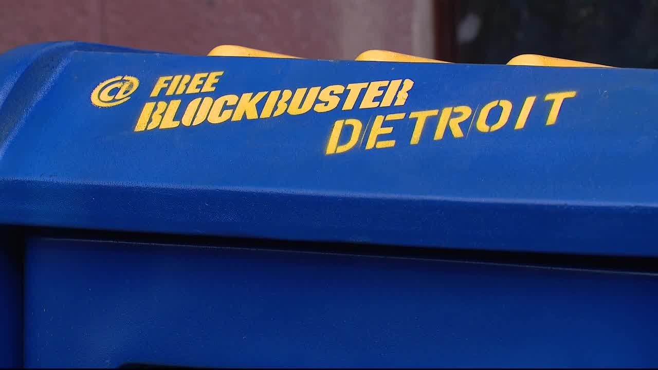 Free Blockbuster movie box opens in Detroit's Eastern Market - YouTube