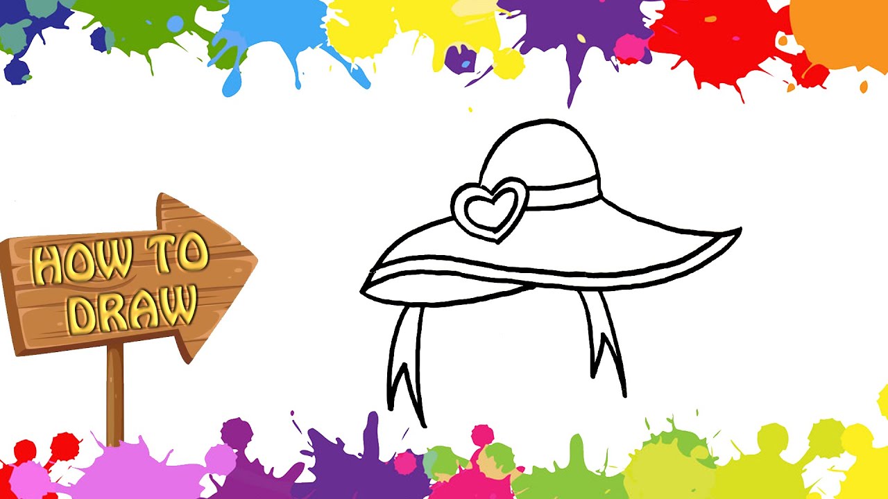 How to draw ladies hat | Drawing tutorial | Drawing for kids - YouTube