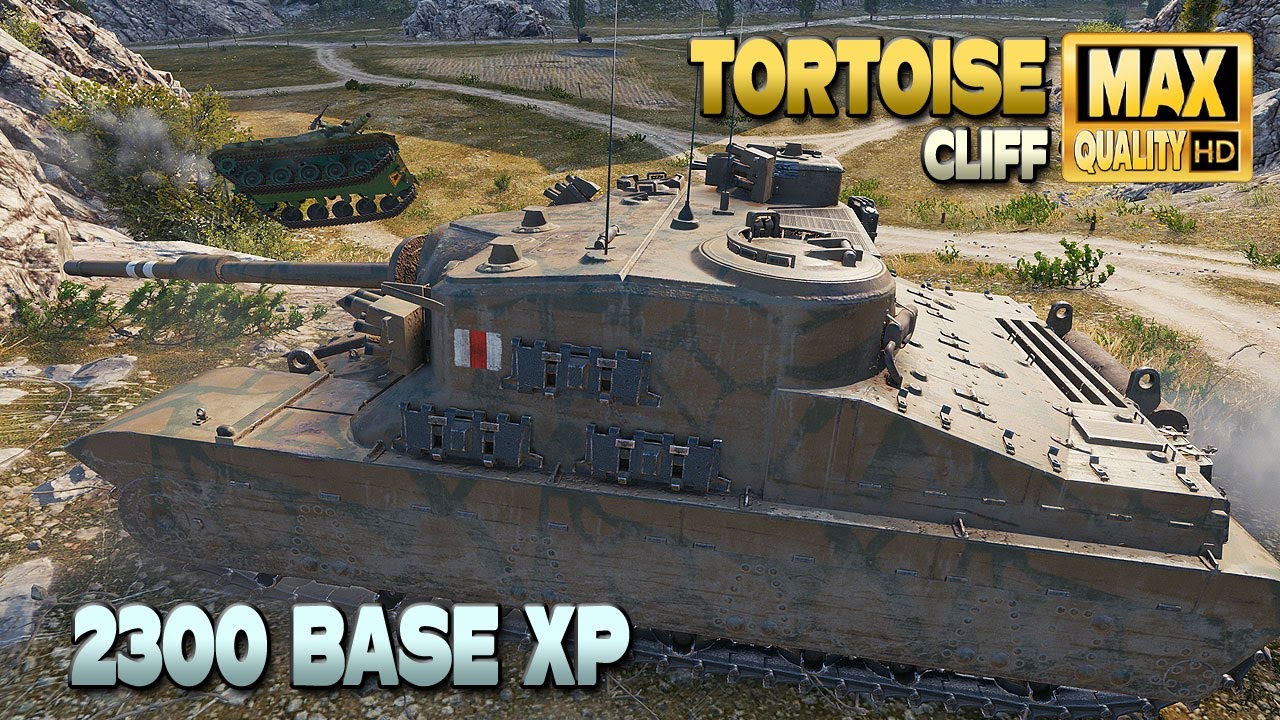 Tortoise: Huge 2300 base XP game on map Cliff - World of Tanks - YouTube