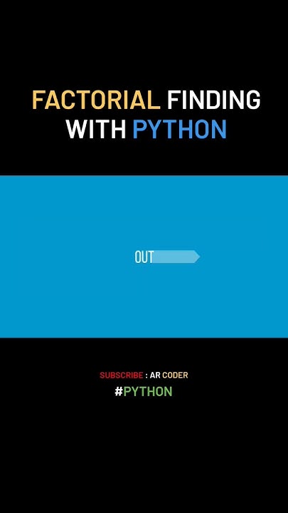 #python factorial of a number .....#python#pythontutorial#pythonforbeginners#factorials# ...