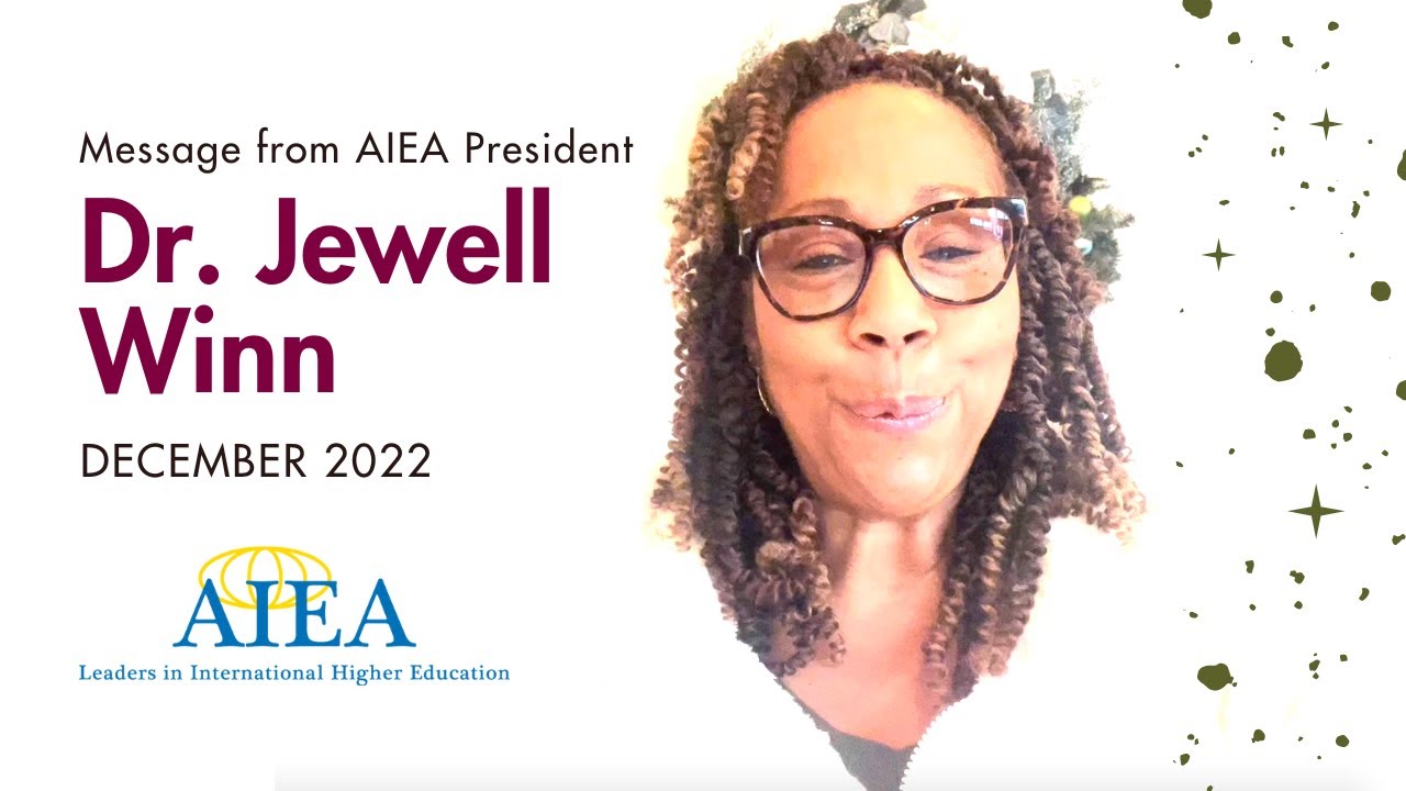 Message from AIEA President Jewell Winn (December 2022) - YouTube