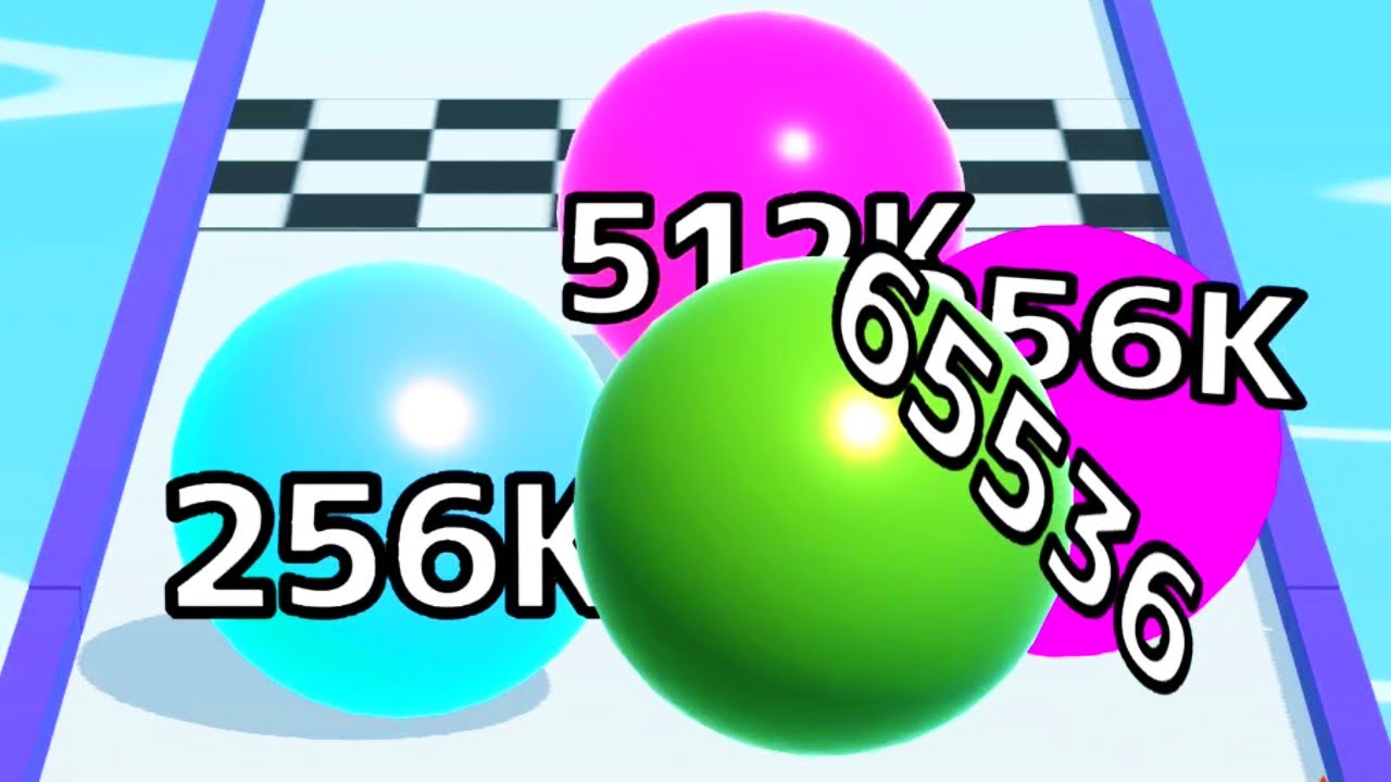 Ball Run Infinity Number Up To (128M, 256M, 512M, 1024M) ! All Levels ...