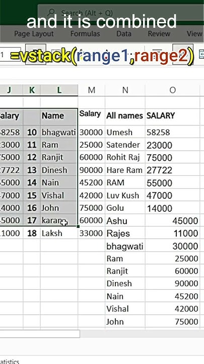Vstackhstack In Excelcombine Data Easily Vertically And Horizontally Exceltricks Excel365
