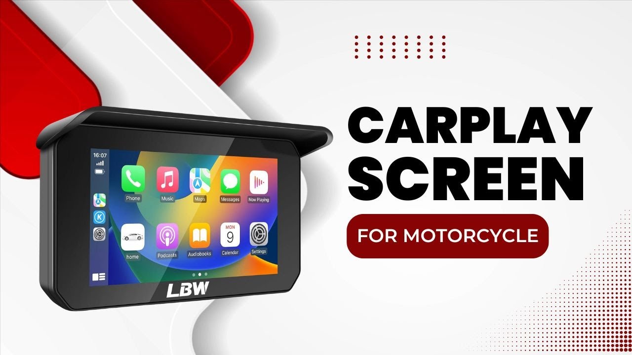 LBW Wireless Apple CarPlay & Android Auto Screen: Waterproof GPS for ...