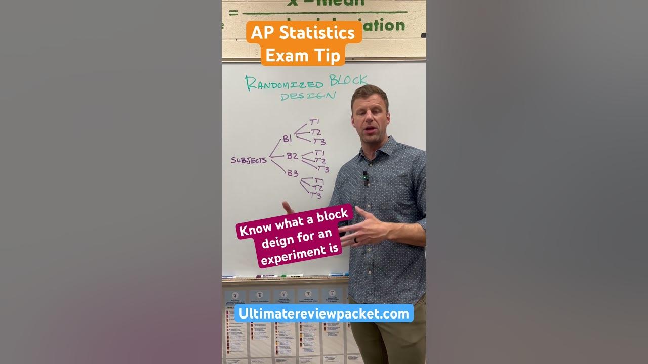AP Statistics Exam Tip - know what a block design is #apstats #apstatistics #apexams #apexamprep ...