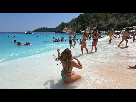 🇬🇷 Lovely  day at Marble Beach 🏖 Tassos beach walk