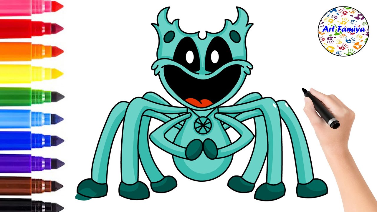 How to Draw Snidey Spidey from Poppy Playtime | Fanmade Smiling ...