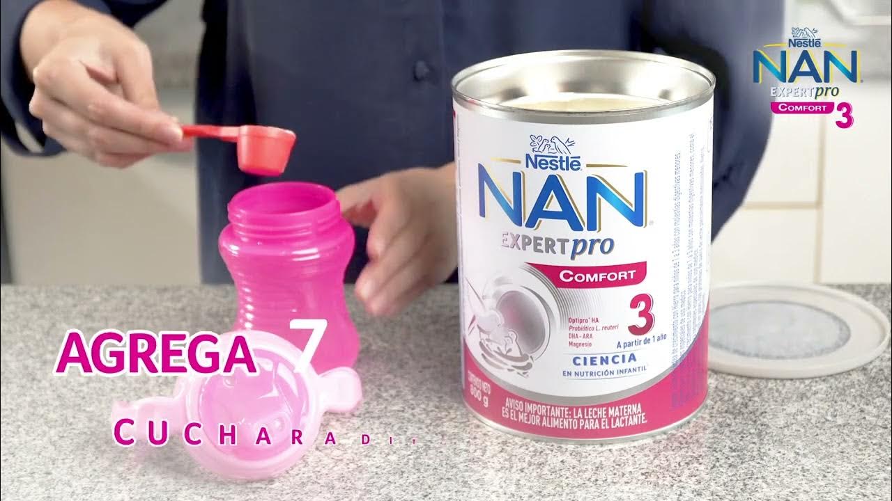 ¿Cómo preparar la NAN® EXPERTPRO COMFORT 3 de tu hijo? - YouTube