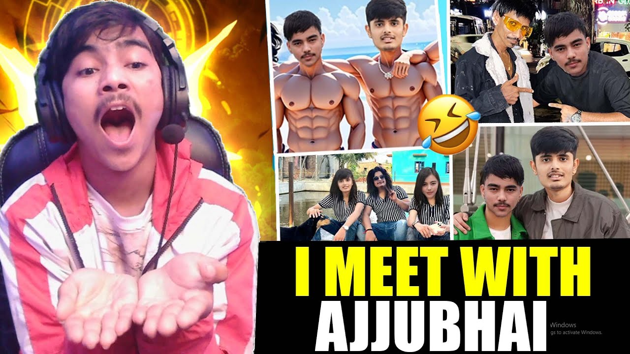 Meet - up With ajjubhai & Biggest Youtuber😱 laughing cant be stop🤣🤣 ...