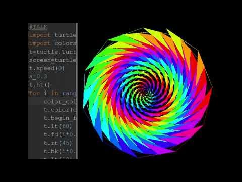 Colorful circular using turtle and colorsys with Python - YouTube