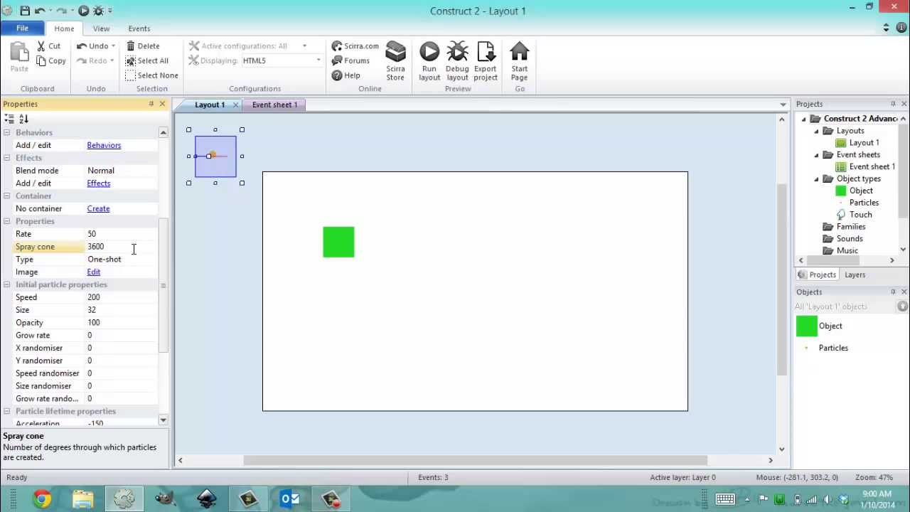 Construct 2 Intermediate: Particles - YouTube