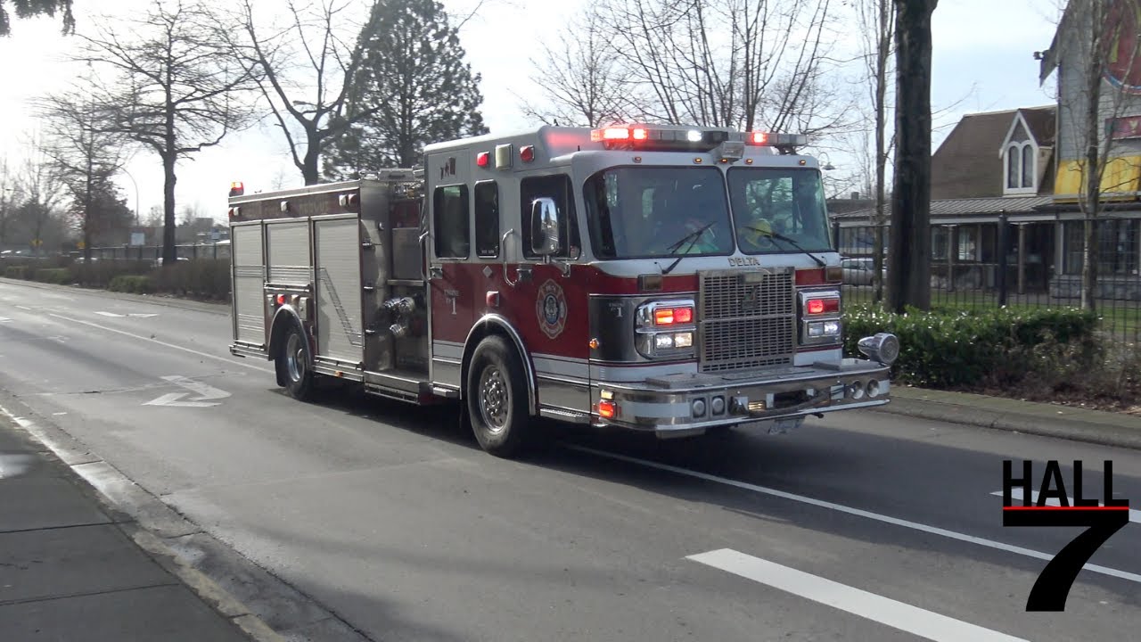 Delta Fire & Emergency Services - Engine 1 Responding x2 - YouTube