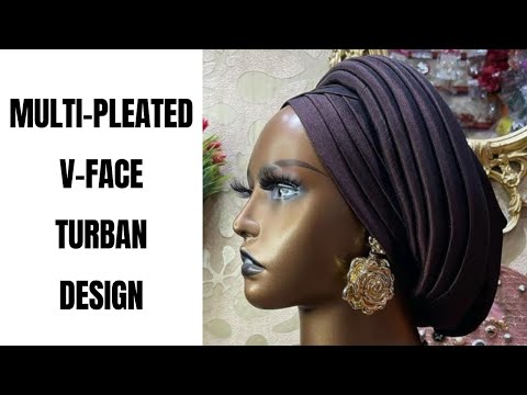 So erstellen Sie ein mehrfach gefaltetes Turban-Design mit V-Face #Turban#TurbanTutorial#Stirnband