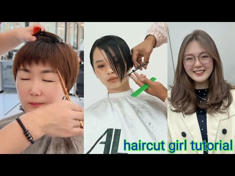 hair cutting girl_hair style girl🍀🤔 - YouTube