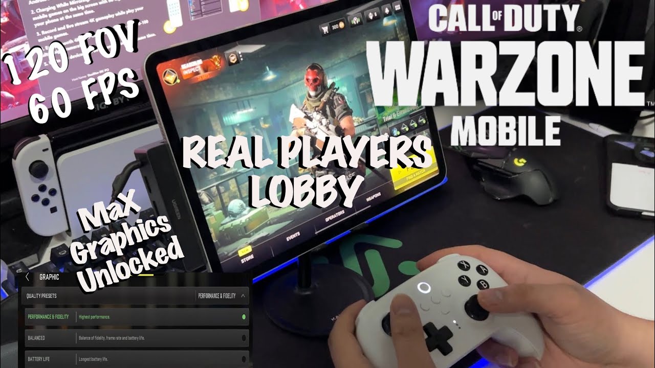 Controller Handcam 120FOV 60FPS Max Graphics - Warzone Mobile Gameplay ...