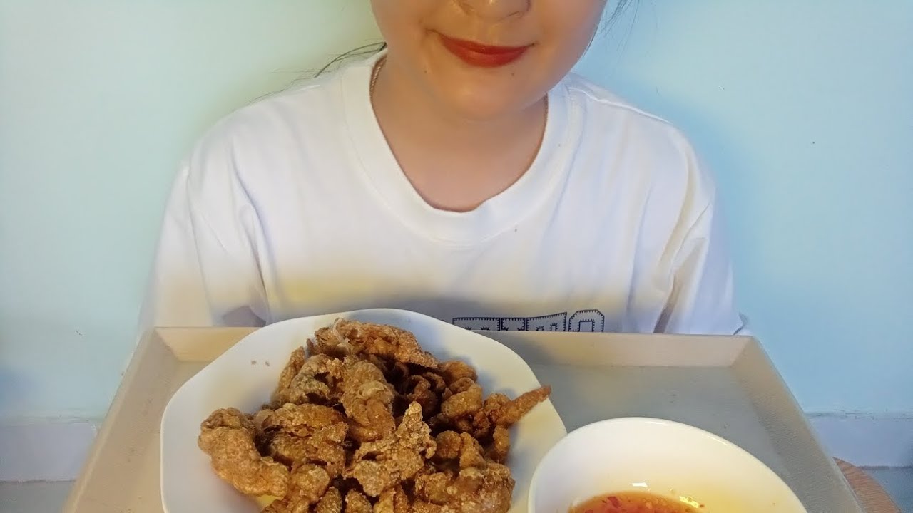 ASMR ăn da gà eats chicken skin ( eat sound ) no talking | EAT ASMR ...