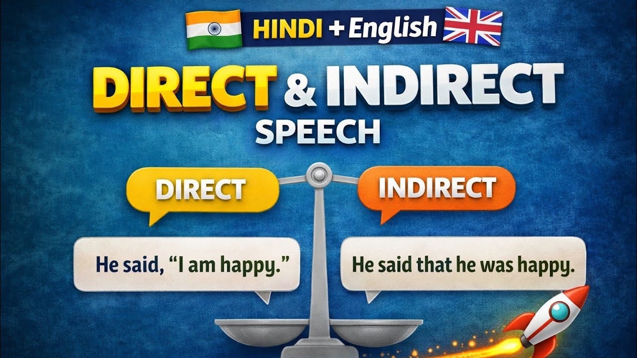 Direct & Indirect Speech Full Course 🎯 | Basic to Advanced (Bilingual ...