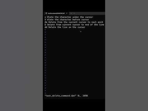 Unix Basics | vi editor | Delete command | File operations #unix #unixtutotial #unixbasics # ...