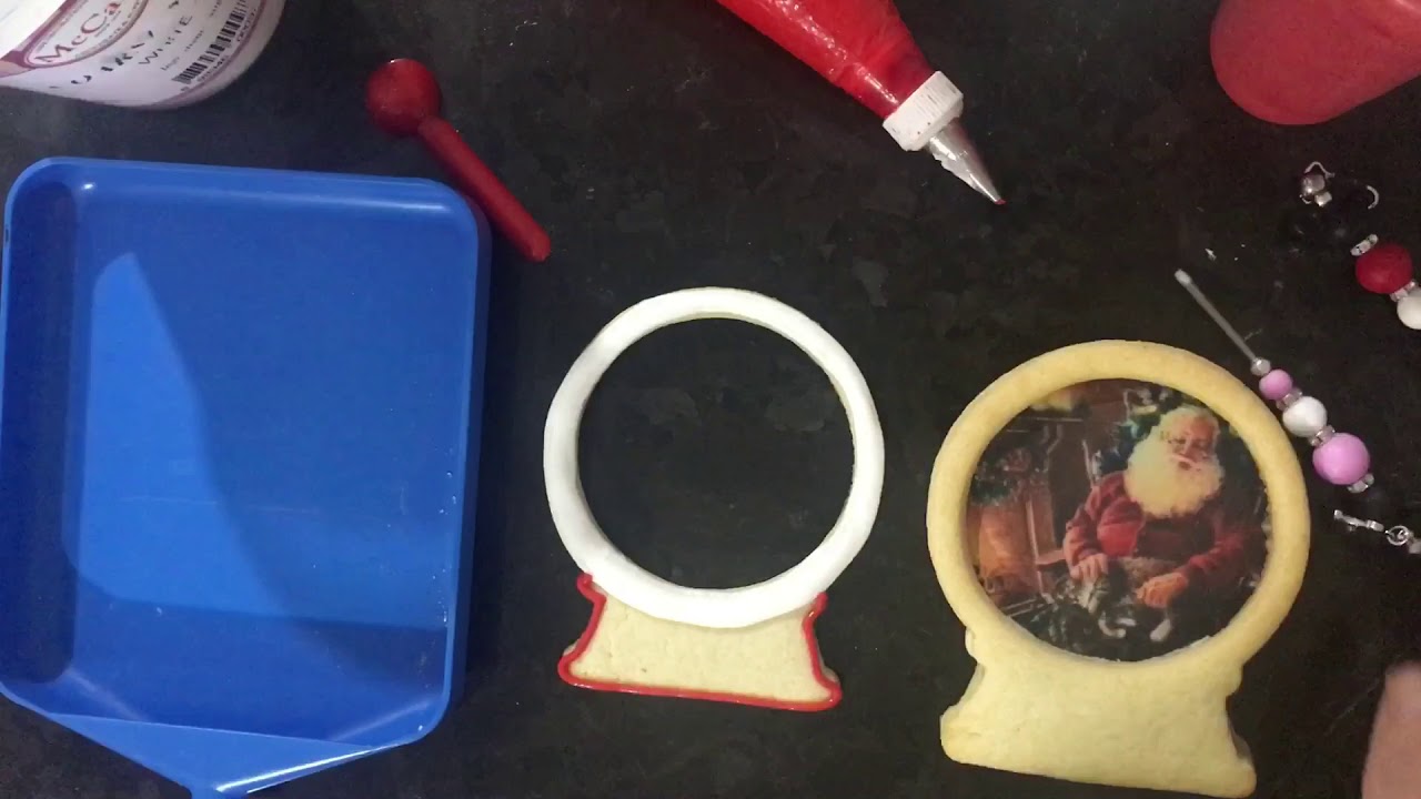 Cookie isomalt snow globe tutorial - YouTube