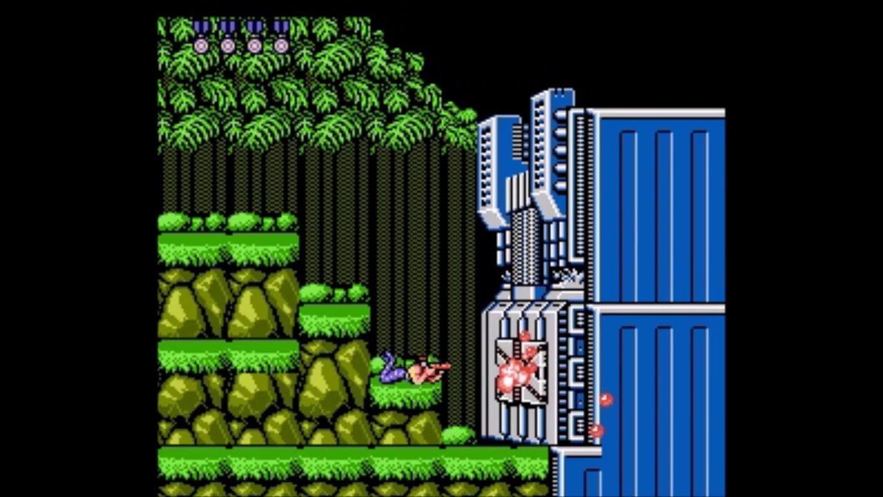 Contra (NES) First Stage Boss - YouTube