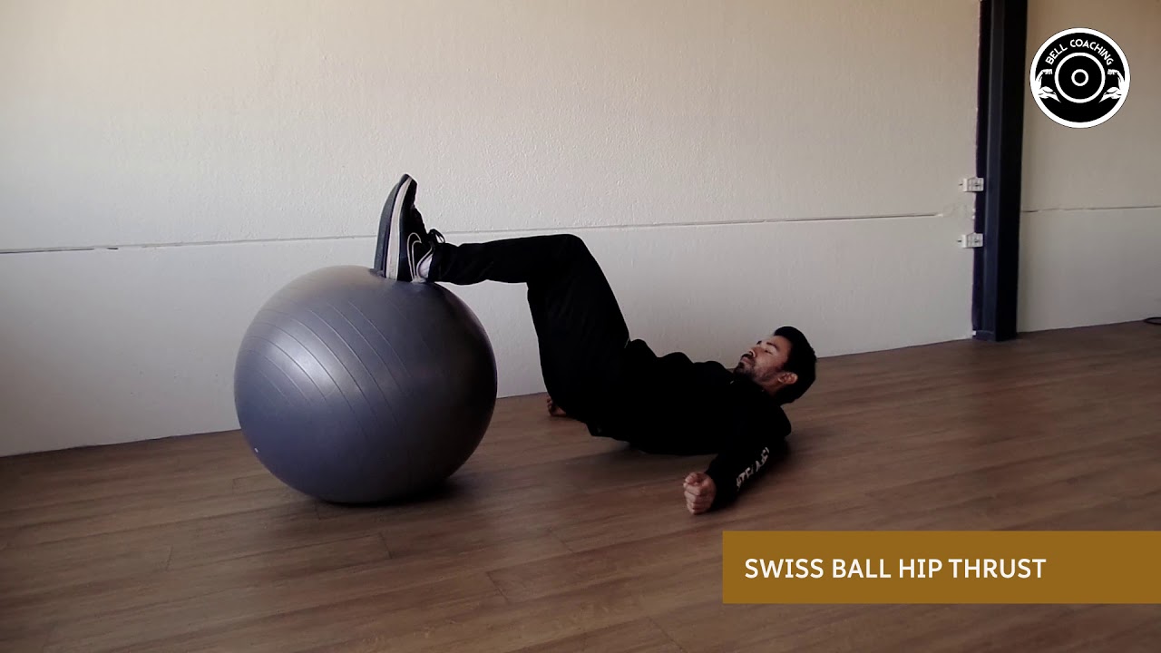 Swiss Ball Hip Thrust - YouTube