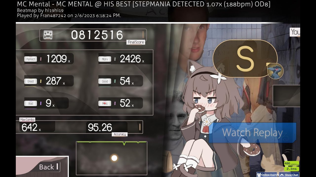 Osu!Mania | MC MENTAL (STEPMANIA DETECTED) [1.07x] 95.26% - YouTube