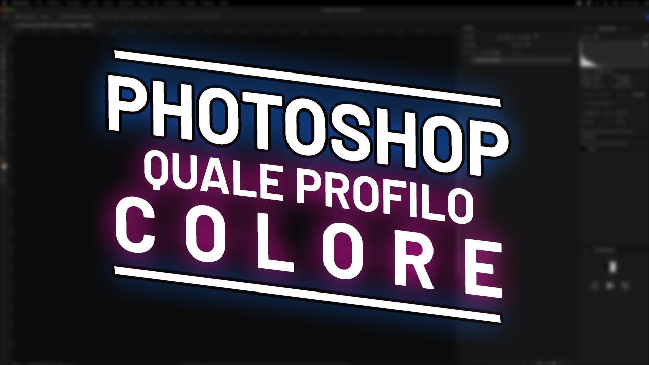 Photoshop | Quale profilo colore utilizzare per le foto? - YouTube