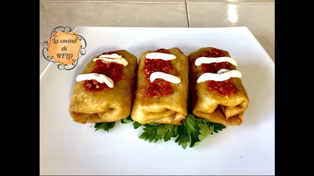 CHIMICHANGAS DE POLLO! | Una receta muy rica para preparar!😊 - YouTube
