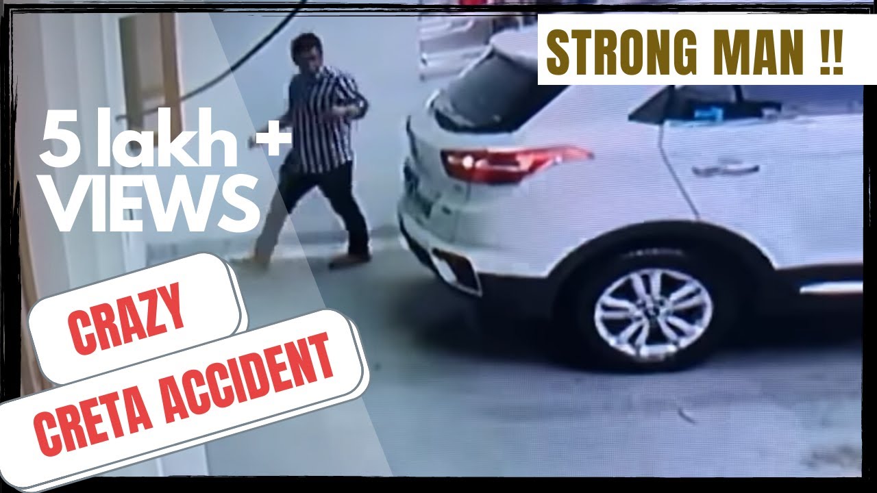 Creta automatic reverse accident - be careful | Creta Crash live video ...