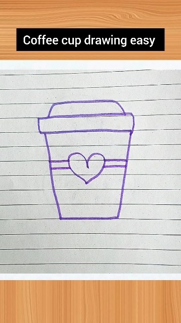 Coffee cup drawing easy for kids 🥰#shorts - YouTube
