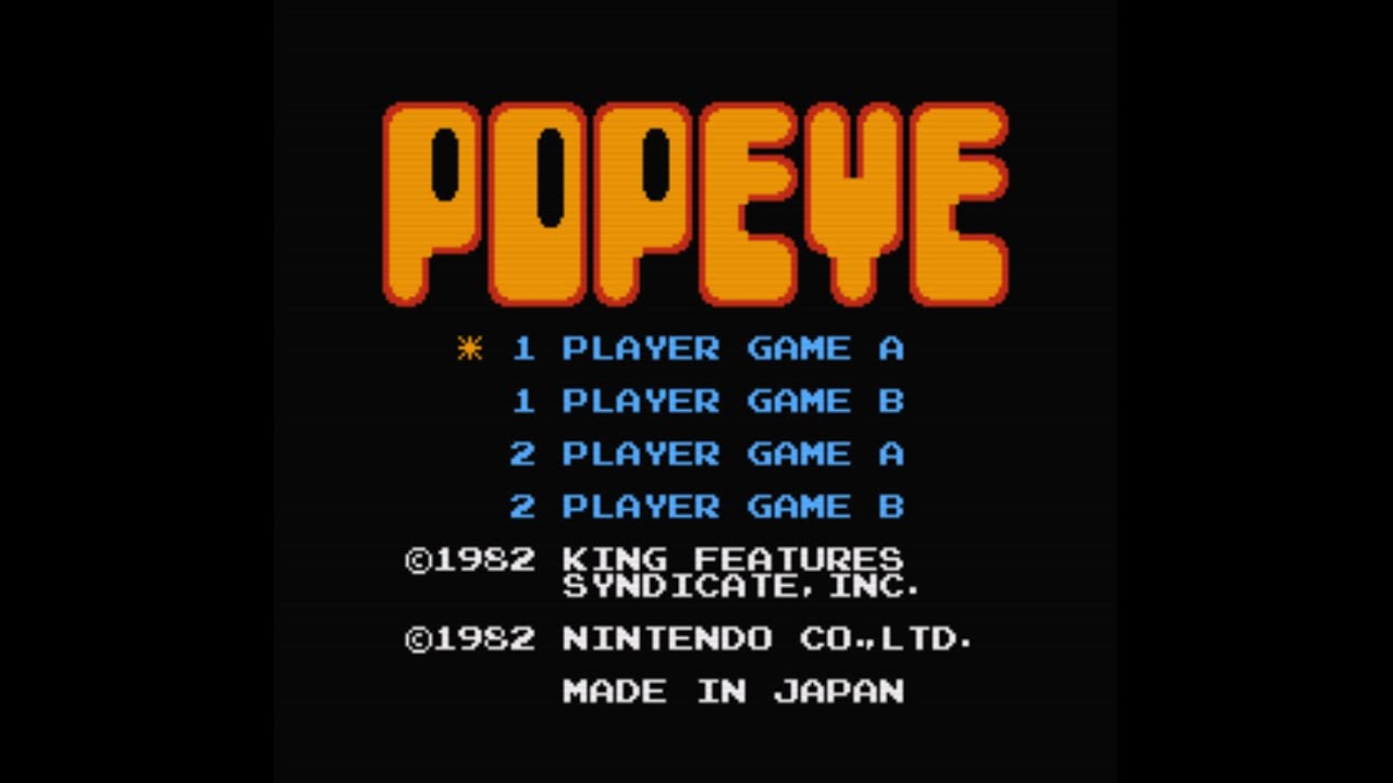 NINTENDO ENTERTAINMENT SYSTEM (NES) # POPEYE (NINTENDO CO., LTD., 1986 ...