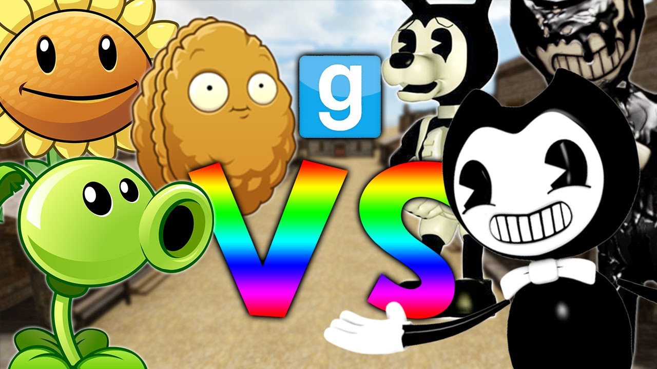 PLANTS vs BENDYS?! | Gmod Sandbox (Plants vs Zombies, Bendy and the Ink ...