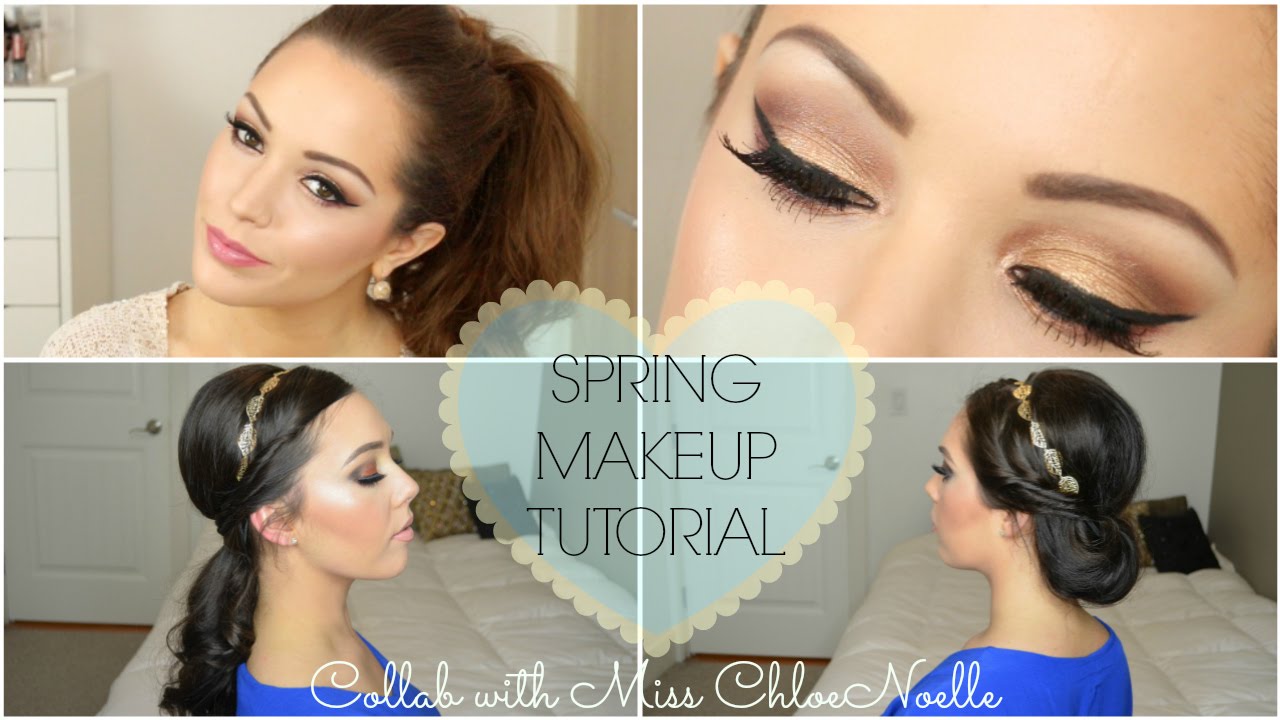 Spring Makeup Tutorial Rose Gold Eyes - Collab with Miss ChloeNoelle ...