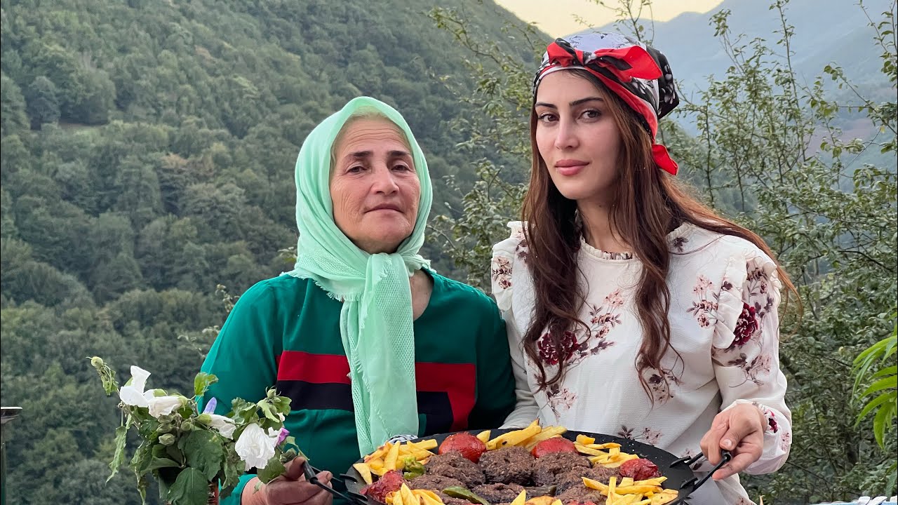 Cooking walnut rice "shami" in the heart of nature! - YouTube