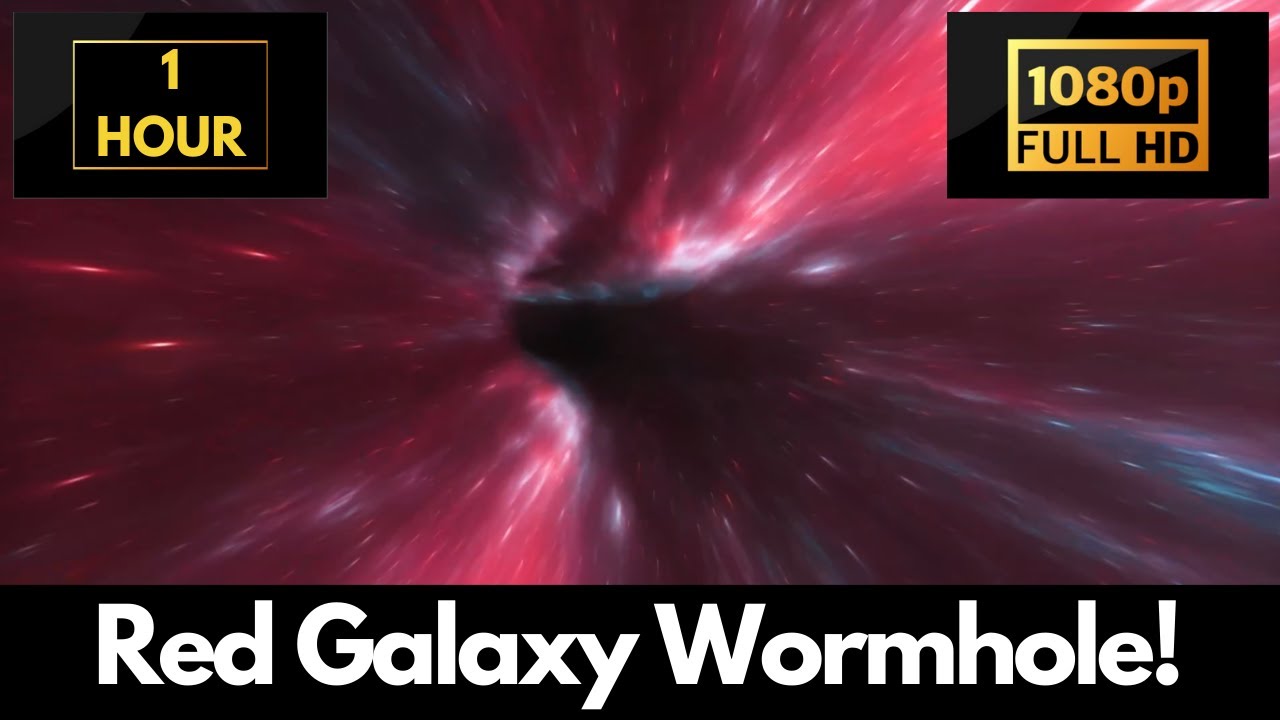 Red Galaxy Wormhole Screensaver – 1 HOUR Satisfying Background Video ...