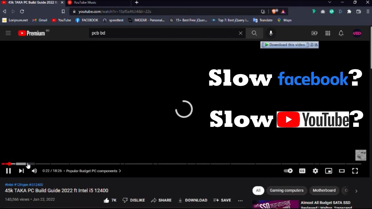 My internet Speed Is Slowing Facebook Youtube | FB YT Slow Problem ...