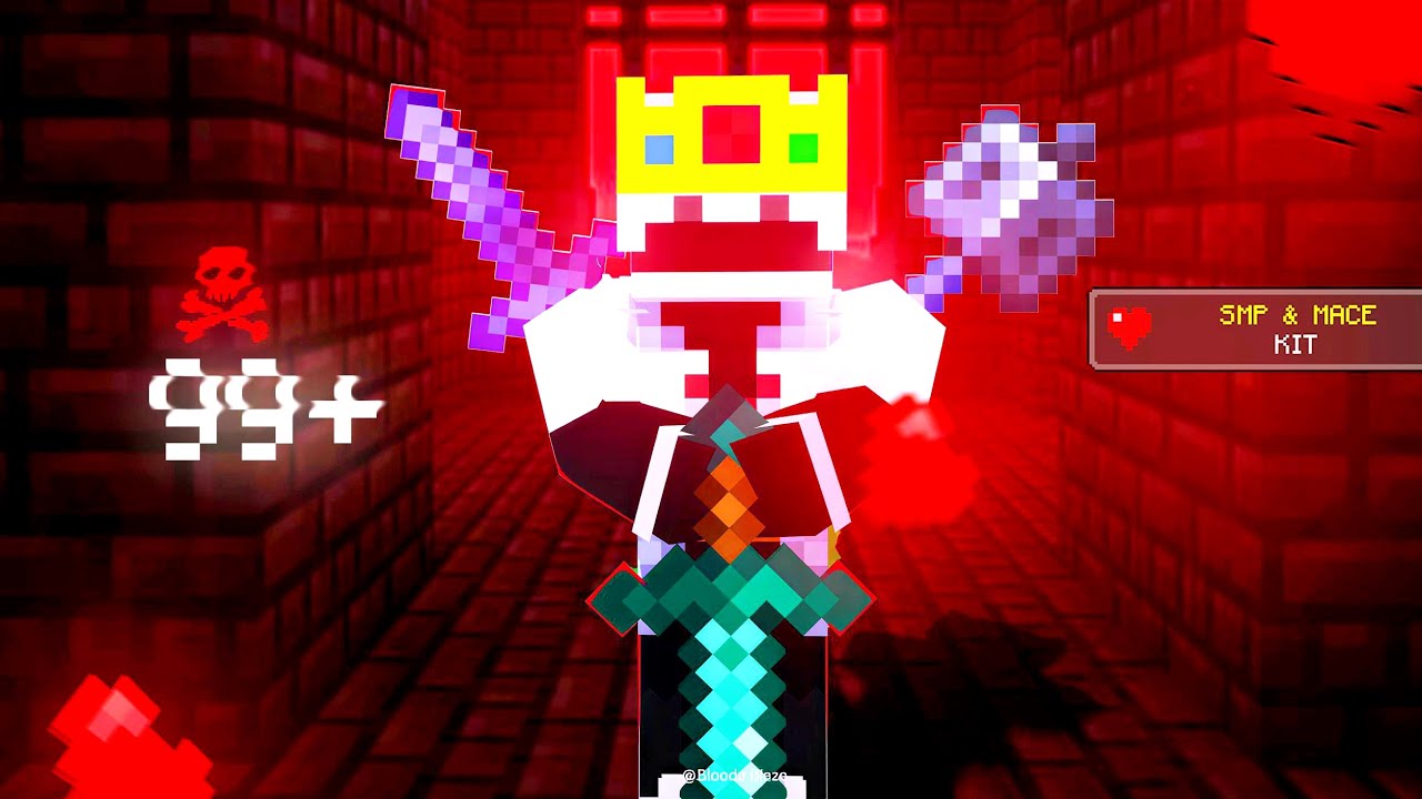 Minecraft SMP Mace Kit PvP | Mobile Player 1v2 Absolute Domination ...